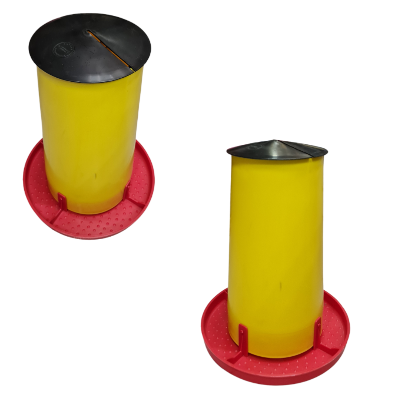 Αυτόματη ταϊστρα για σκύλους-γάτες-κότες Red and Yellow – petastero